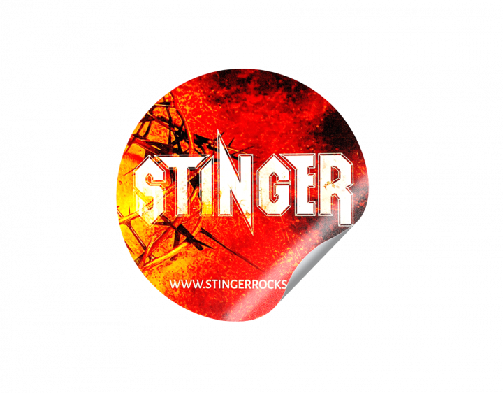 Sticker STINGER „Chasing Utopia“ rund 9,5cm › STINGER ONLINESHOP